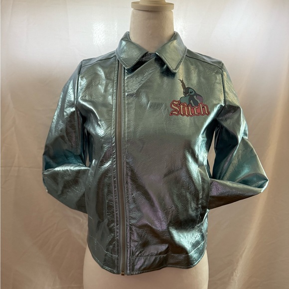 Disney | Jackets & Coats | Disney Stitch Kids Shiny Blue Jacket | Poshmark